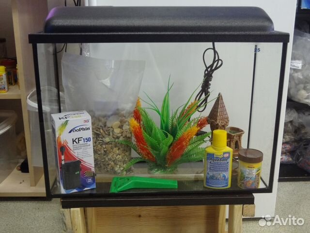 Аквариум ширма 25 литров с комплектом