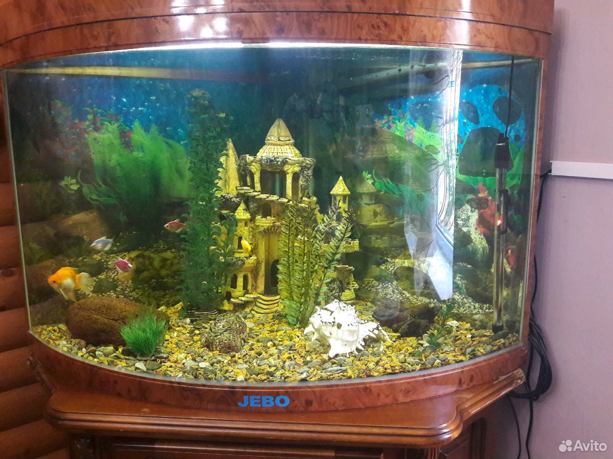 Угловой аквариум Jebo 470 (186 л.)