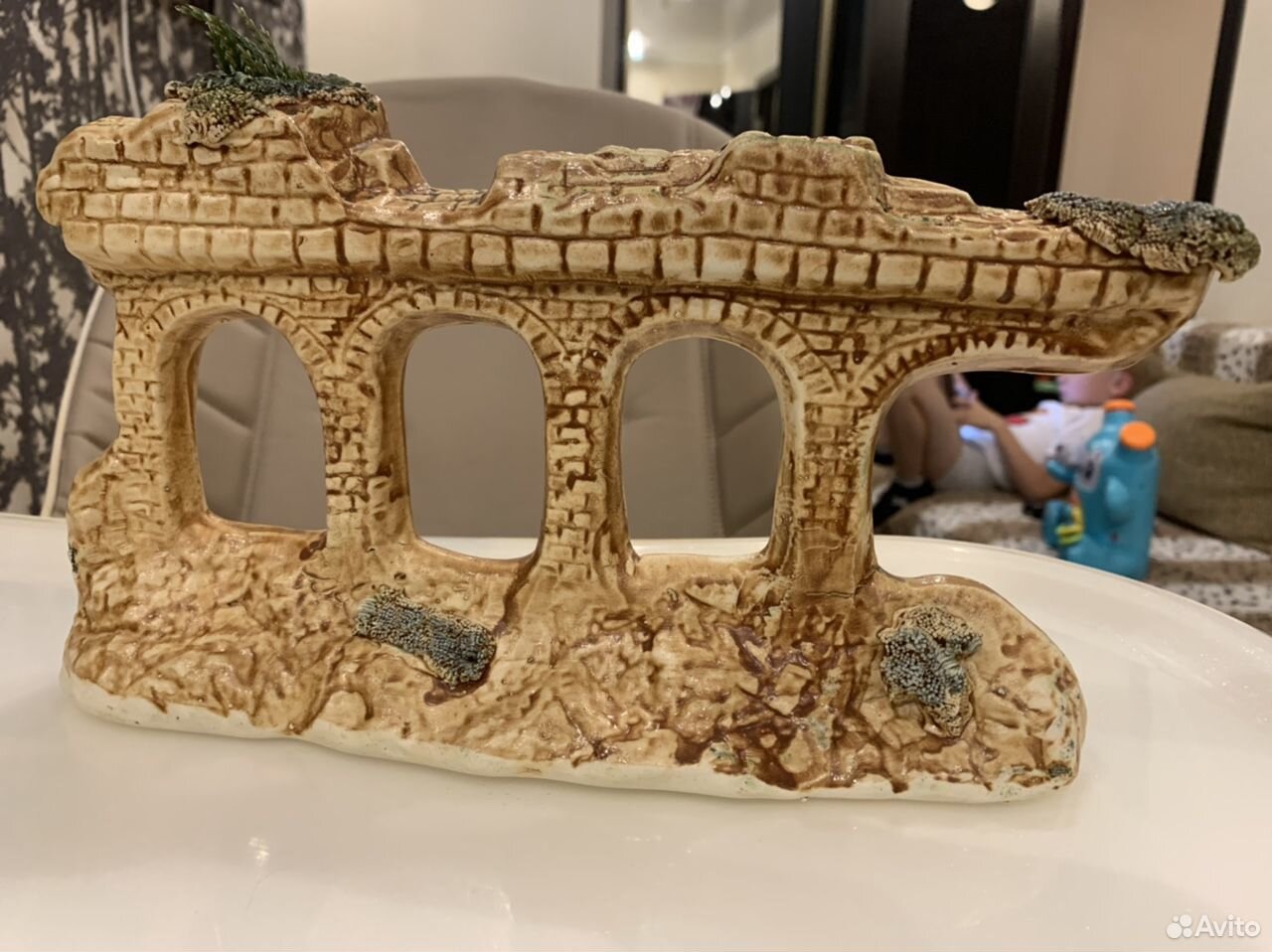 Декорации для аквариума, воздух, камни