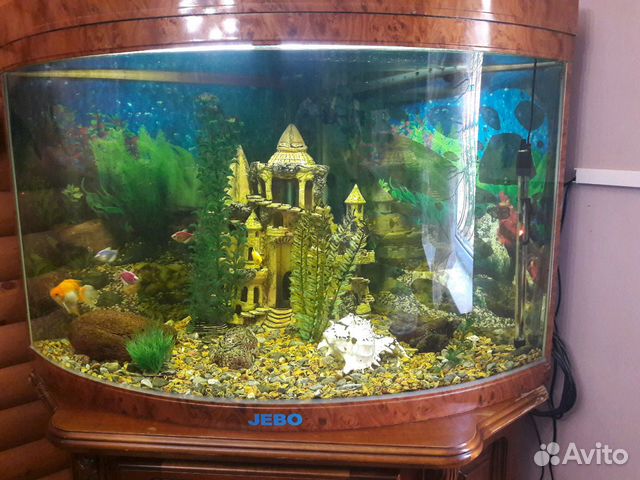 Угловой аквариум Jebo 470 (186 л.)